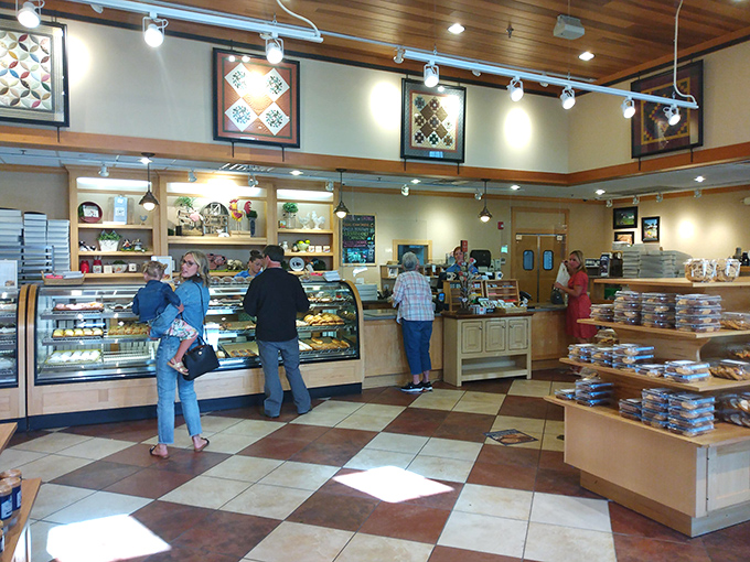 Inside, where salad bar dreams come true and architectural awards take a backseat.