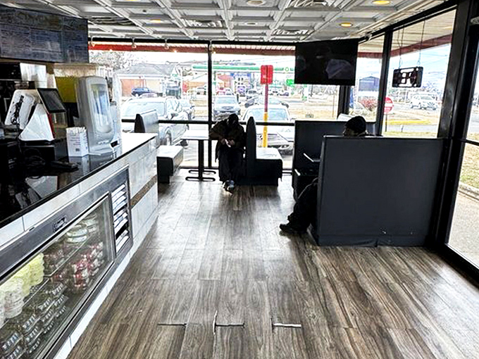 Inside, the clean, modern interior offers a no-nonsense approach to dining. This is a temple of chicken, not pretension.