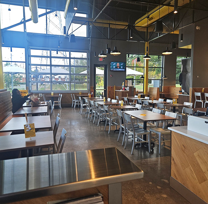 Spacious, airy, and flooded with natural light&mdash;this isn't your typical fast food joint but a temple dedicated to the art of chicken perfection.