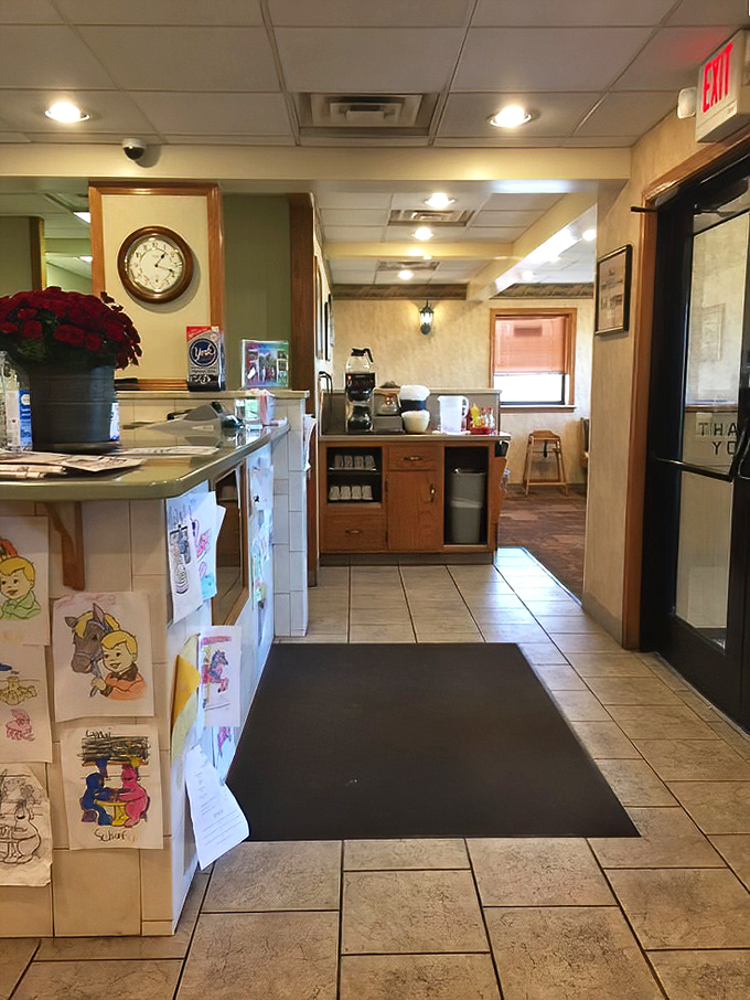 Step inside to a world where children's artwork decorates the counter and the coffee's always hot—small-town hospitality at its finest.