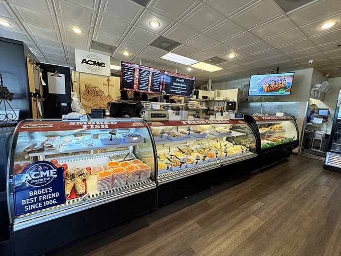 A deli counter that would make any New Yorker feel right at home. Those display cases aren't just storing food&mdash;they're preserving tradition.