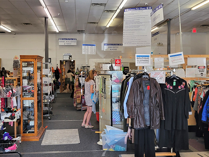 Step inside and the treasure hunt begins! Racks of clothing, shelves of curiosities, and the unmistakable thrill of possibility around every corner.