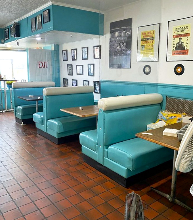 Those turquoise vinyl booths aren't just comfortable&mdash;they're front-row seats to a bygone era where conversation trumped smartphone scrolling.