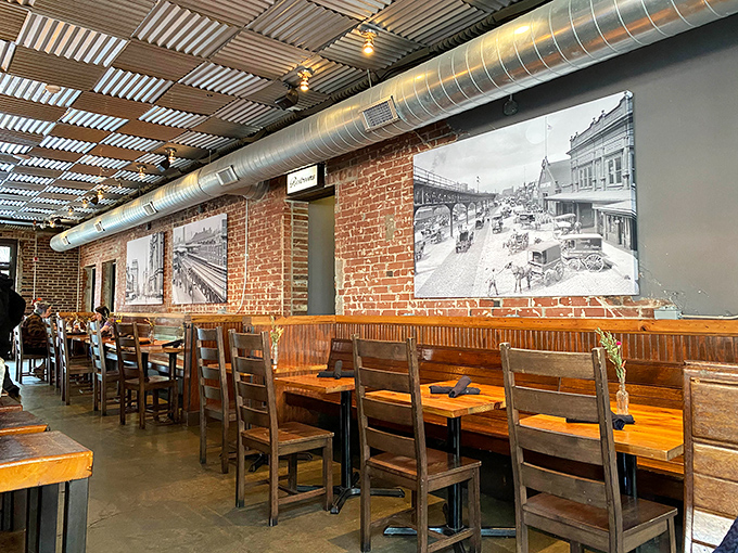 Inside, exposed brick meets modern comfort &ndash; it's like your favorite uncle's renovated warehouse.