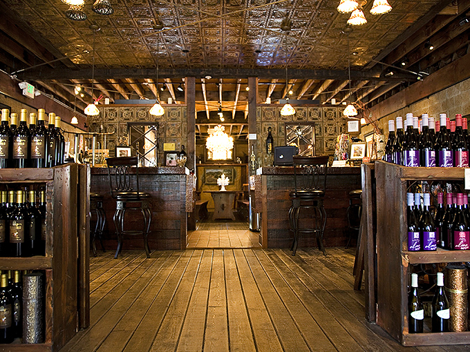 Step inside and time travel without the flux capacitor. The pressed tin ceiling and wooden floors whisper stories of California's frontier days.