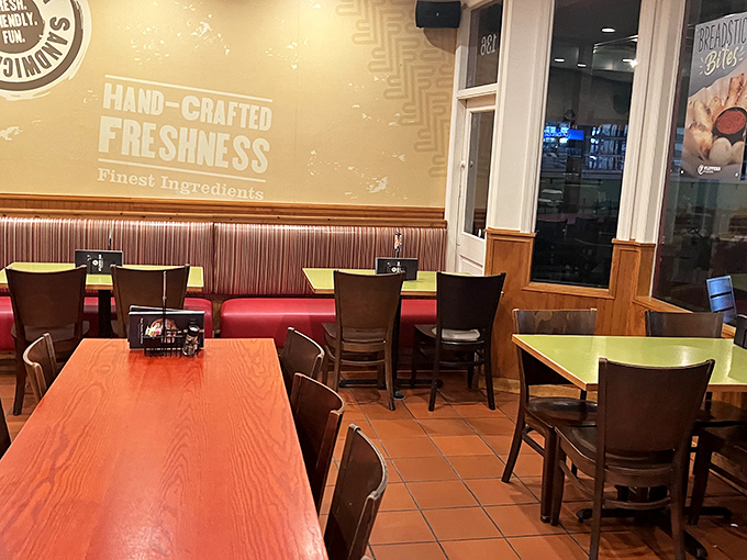 Inside, the "Hand-Crafted Freshness" mantra isn't just wall decor&mdash;it's the philosophy that makes locals return weekly for their pizza fix.