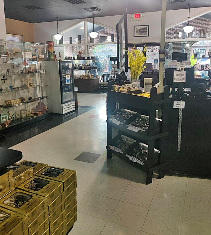 Inside, chocolate treasures await at every turn. The store's layout feels like a delicious treasure hunt where every X marks a spot worth discovering.