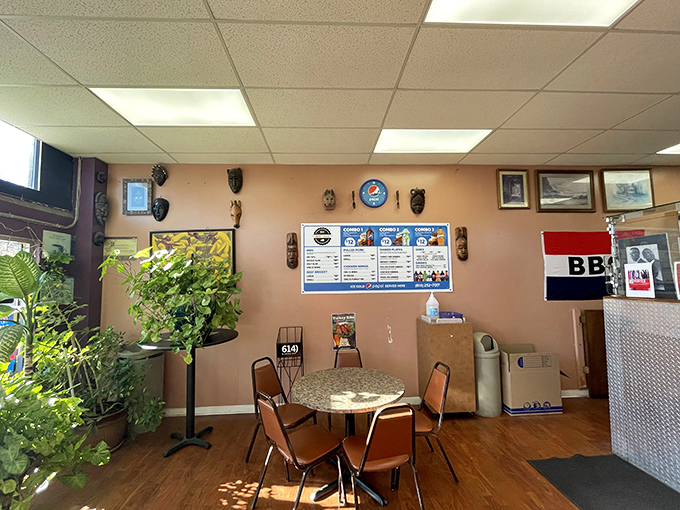 Inside, simplicity reigns supreme. No fancy frills here—just a space dedicated to the serious business of exceptional barbecue.