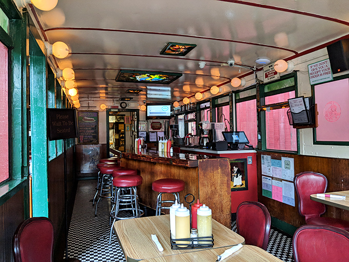 Step inside and time travel to a simpler era&mdash;this narrow, wood-paneled interior with its classic counter and red vinyl stools has witnessed countless late-night confessions.