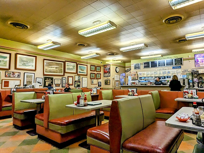 Step inside and you've entered breakfast nirvana. These mint-green and orange vinyl booths have cradled the posteriors of celebrities, locals, and road-trippers alike for decades.