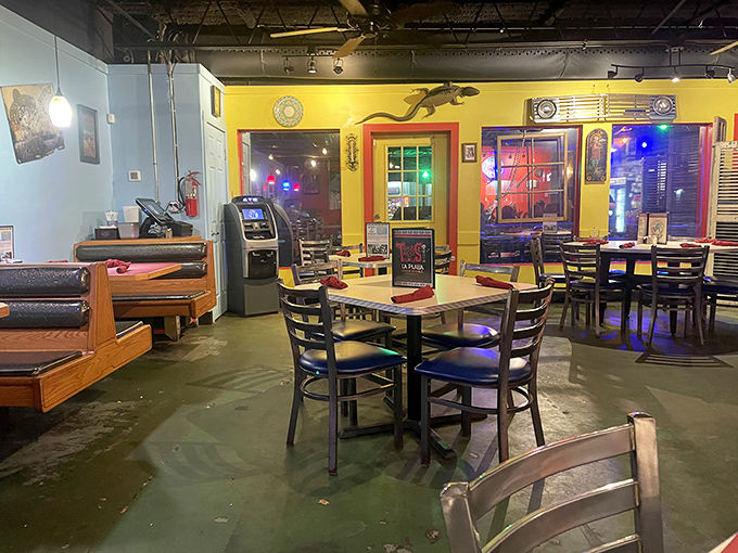 Where nostalgia meets nourishment! The classic jukebox stands ready to provide the soundtrack to your meal, while branded t-shirts remind you to take the experience home.