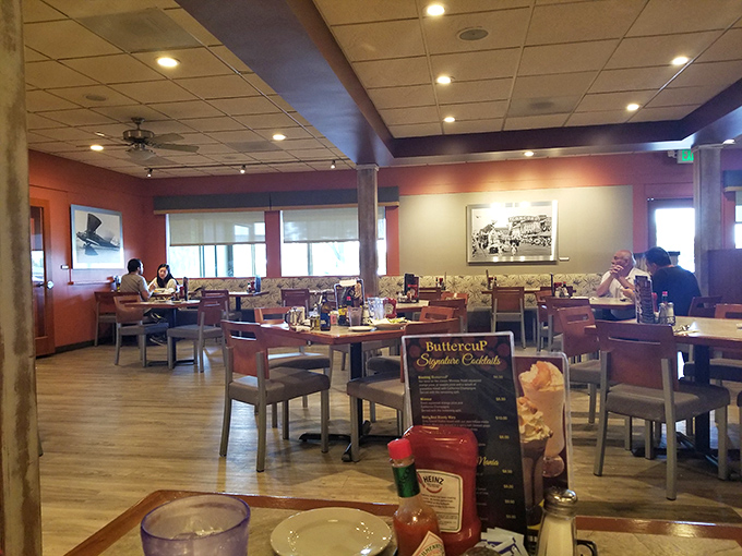 Step inside and the warm lighting, comfortable booths, and relaxed atmosphere instantly tell you this isn't your average diner experience.