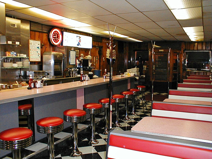 Classic Americana in every detail: those red counter stools have supported the dreams and appetites of Altoona locals for generations.