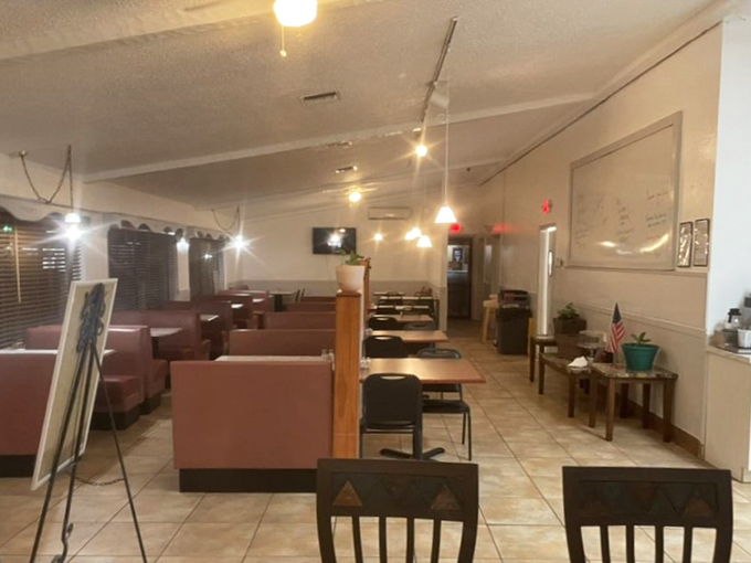 String lights and booths that have heard a thousand stories over coffee refills.