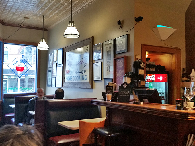 Step inside and time slows down &ndash; where the pressed tin ceiling has witnessed countless coffee refills and "the usual" orders for decades.