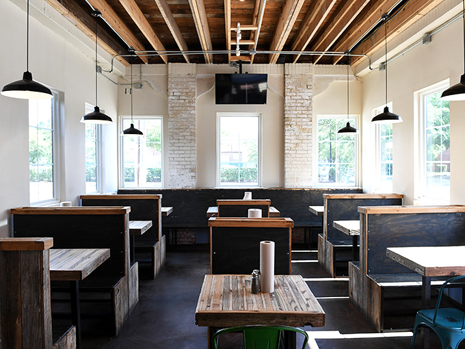 Clean lines and warm wood create the perfect backdrop for barbecue magic to unfold.