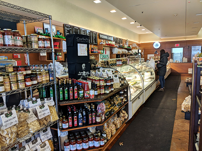 Step inside and prepare for sensory overload. The shelves brimming with imported Italian goods are like supporting actors to the star pastries in the display cases.