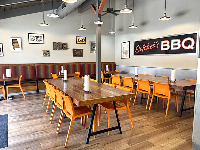 The handwritten menu board tells you everything you need to know&mdash;this place prioritizes pies over pretension.