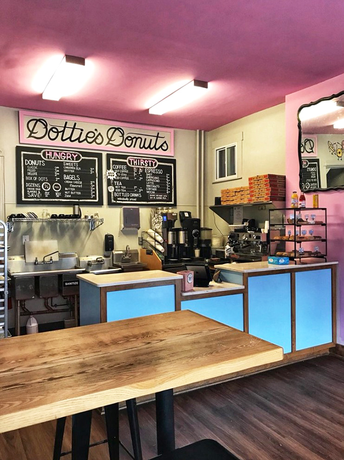 Inside, wooden slats and marble floors create the perfect backdrop for carb-based decision making. Like choosing between children, if your children were delicious pastries.