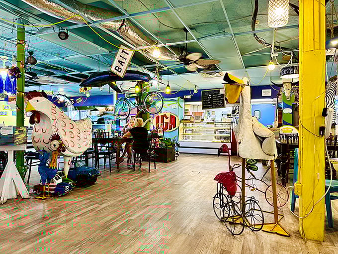 Step inside and breathe in that classic diner atmosphere – wood-paneled walls, country decor, and tables that have hosted countless conversations and comfort meals.