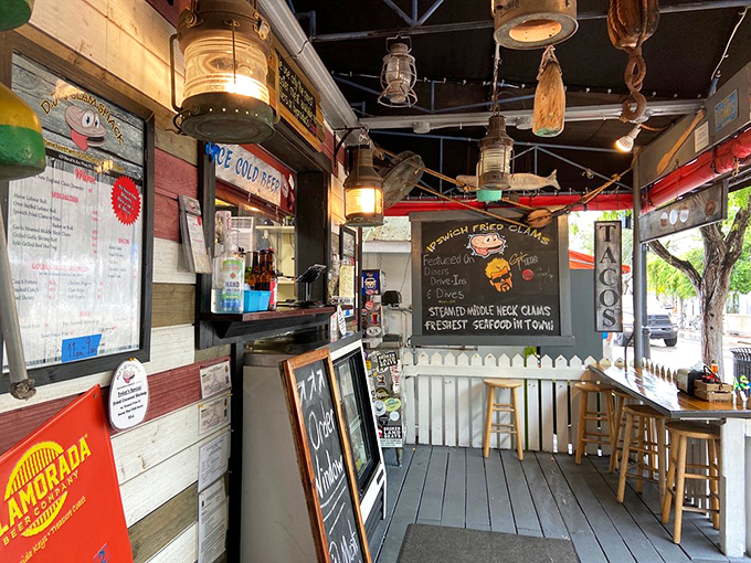 Nautical charm meets seafood paradise inside DJ's, where every lantern, buoy, and weathered plank tells the story of ocean-to-table dining.