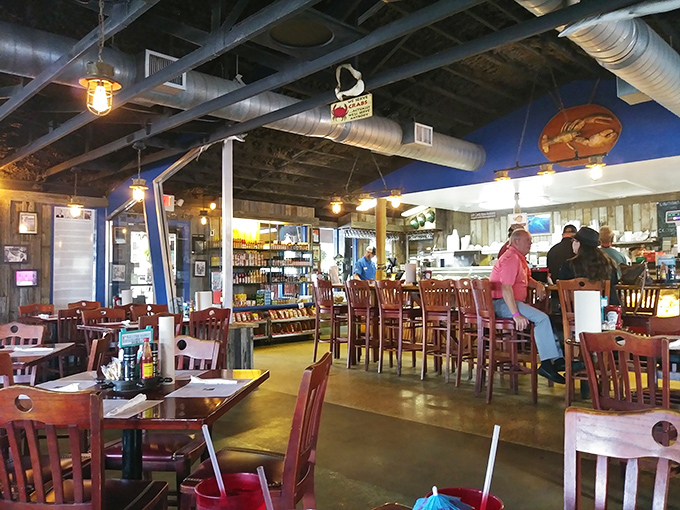 Orange walls and simple tables prove that sometimes the best meals come without the fancy frills.
