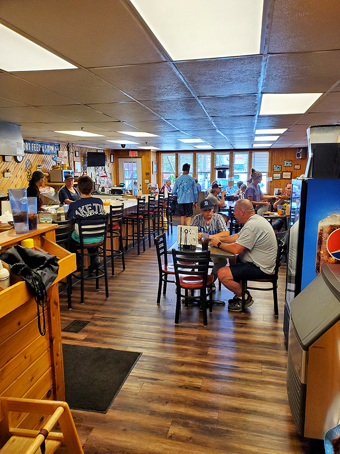 Inside, wood-paneled walls and well-worn tables tell stories of countless meals shared. This isn't Instagram-designed decor&mdash;it's authentic small-town America at its finest.