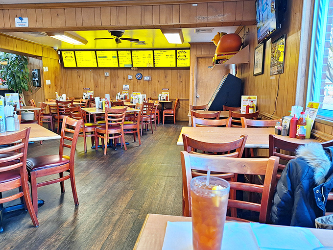 Wood-paneled walls and no-nonsense seating create that perfect "focus-on-the-food" atmosphere that's increasingly rare in our Instagram-obsessed dining world.