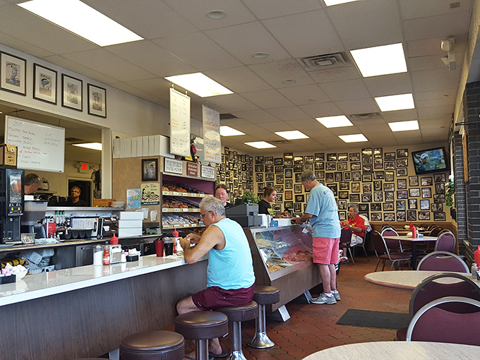 Where everybody knows your name&mdash;and your donut order. The wall of memories tells stories of countless Columbus mornings spent in sweet communion.