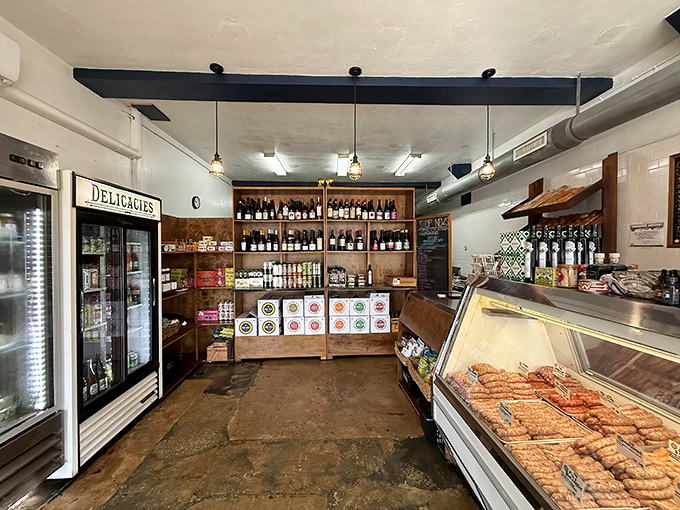 Industrial-chic meets meat boutique in this thoughtfully designed space where every shelf, cooler, and display case is a testament to culinary craftsmanship.