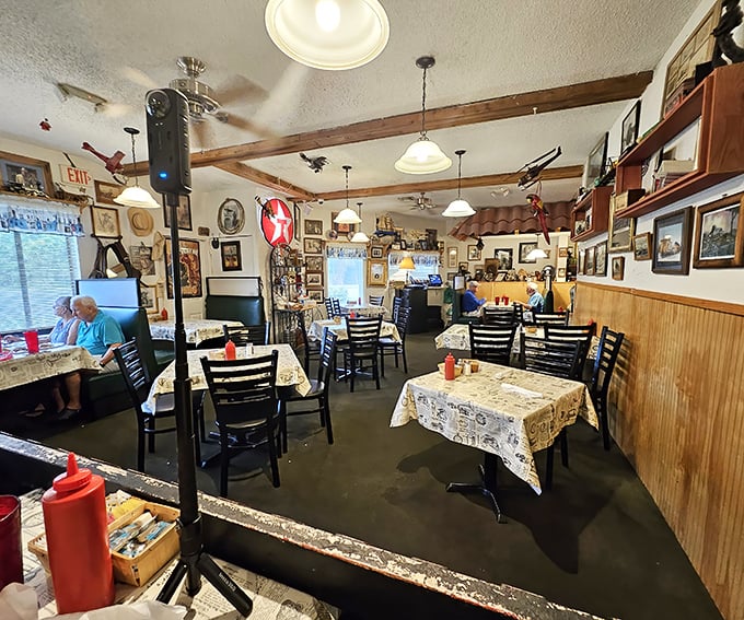 Step inside and it's like your favorite uncle's rec room decided to open a restaurant.