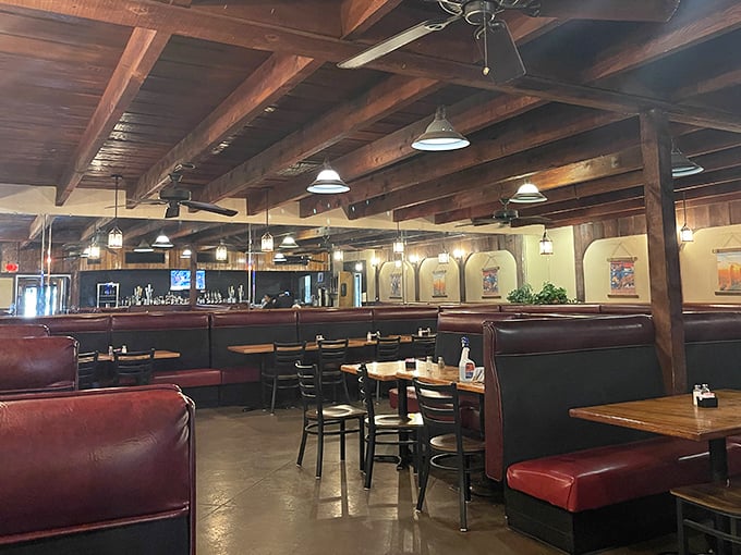 Red leather booths that have cradled thousands of happy diners, wooden beams that could tell stories &ndash; if these walls could talk, they'd probably ask for steak sauce.