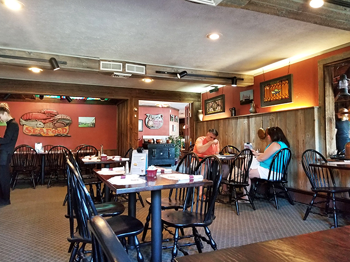 Warm wooden accents and cozy seating create that "everybody knows your name" vibe&mdash;minus Norm and Cliff, but with all the comfort you crave.