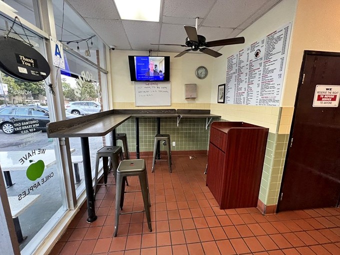 No-frills interior where culinary magic happens. The terracotta tiles have witnessed countless food epiphanies and the birth of many burrito addictions.