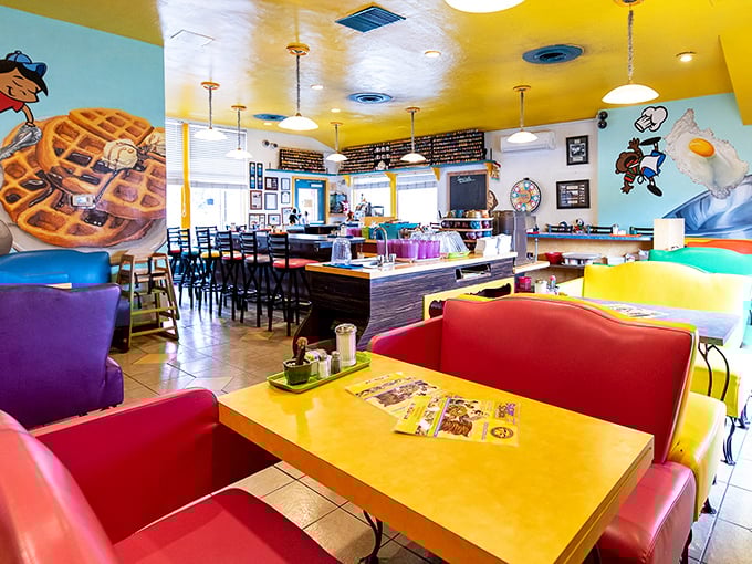 Inside, it's like Willy Wonka designed a diner &ndash; colorful, whimsical, and absolutely delightful.