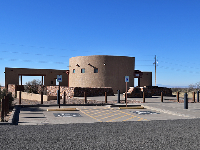 The Marfa Lights Viewing Center, where locals and visitors gather nightly, wine in hand, to debate whether those mysterious glowing orbs are aliens or atmospheric anomalies.