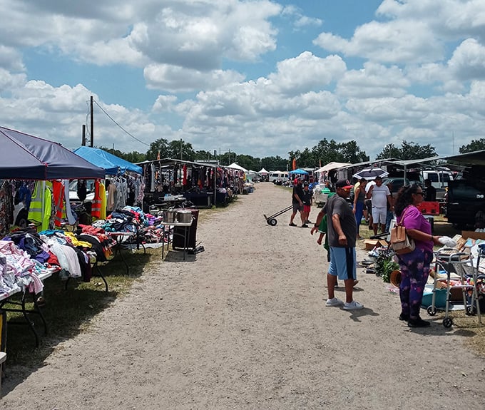 The ultimate social distancing shopping experience &ndash; wide pathways between colorful tents create a shopper's paradise where haggling is practically mandatory.