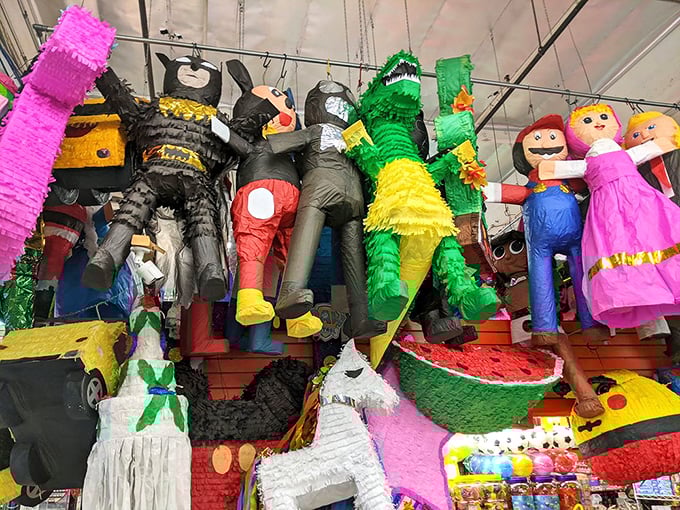 Pi&ntilde;atas hang like colorful sentinels, ready to transform any ordinary gathering into a celebration worth remembering.