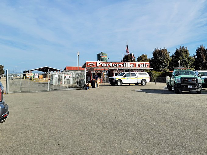The Porterville Fair entrance stands ready to welcome visitors to a slice of Americana where cotton candy and community still reign supreme.
