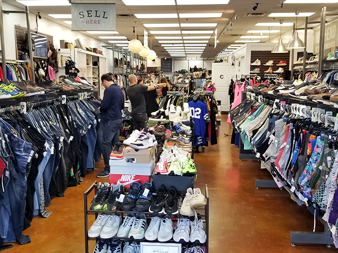 Not your grandmother's thrift store! Meticulously organized racks showcase everything from everyday basics to designer finds waiting to be discovered.