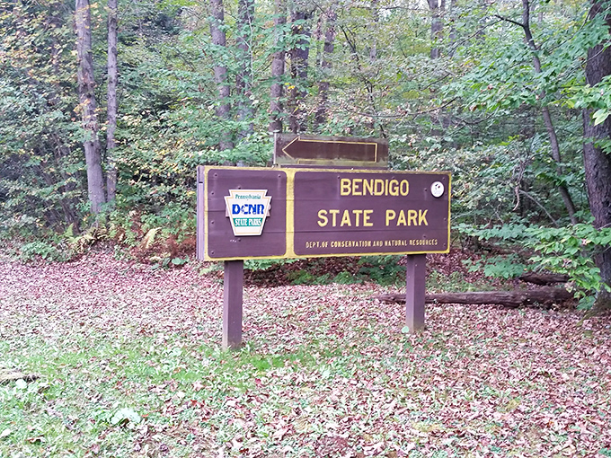 This wooden welcome sign doesn't just mark an entrance; it's your official invitation to leave stress behind and enter Pennsylvania's hidden paradise.