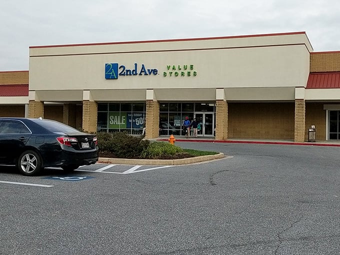 Retail therapy meets budget-friendly paradise at this Columbia landmark. The "VALUE STORES" sign isn't just marketing&mdash;it's a solemn promise.