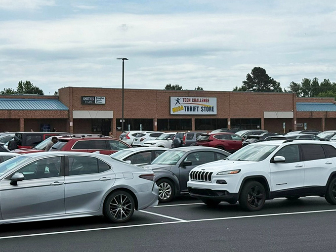 That packed parking lot tells you everything you need to know – bargain hunters have a sixth sense for where the good stuff is hiding.