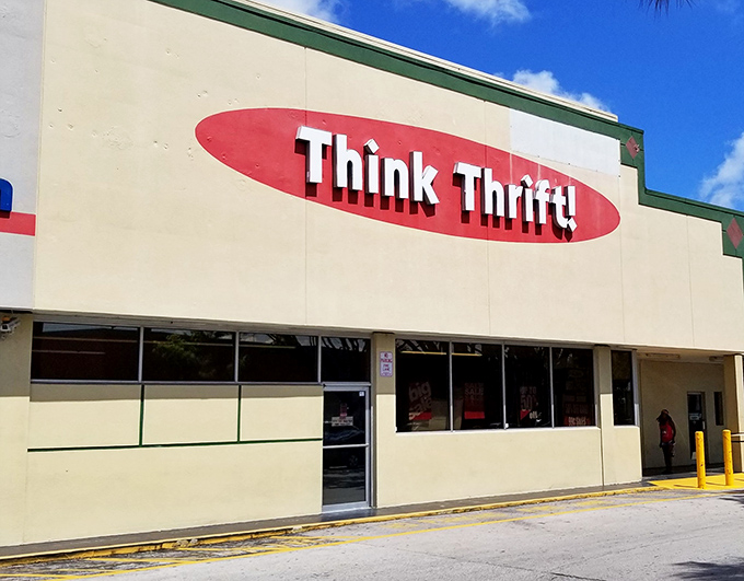 The iconic red oval sign beckons bargain hunters like a lighthouse guiding ships to shore—except these ships are filled with shoppers, not sailors.