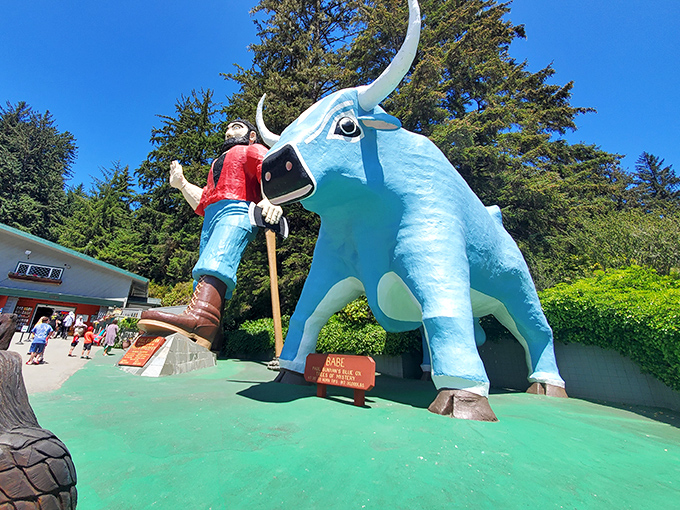 Where fantasy meets fiberglass: These colossal statues have been stopping traffic and dropping jaws along Highway 101 since the 1960s.