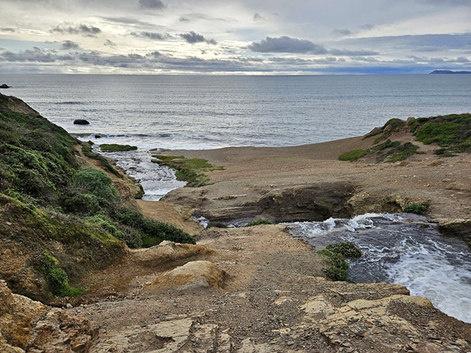 The final approach reveals the falls' secret path to the ocean, carved through millennia of persistent water versus stubborn rock.