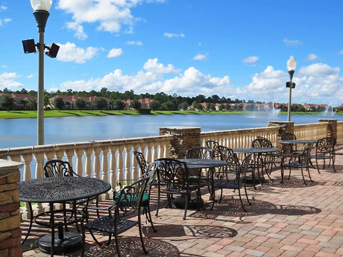 Who needs a passport when you can sip espresso at these waterfront tables? The Florida sunshine adds a special ingredient no barista can match.