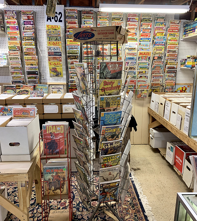 Comic book heaven! Where childhood heroes wait patiently in plastic sleeves, ready to rescue you from adulthood one nostalgic page at a time.