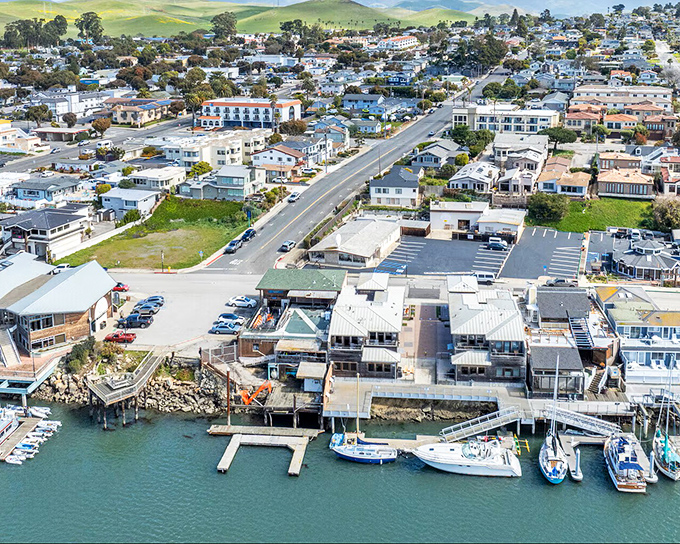 From above, Morro Bay reveals its perfect balance&mdash;residential charm meets maritime magic, with the endless Pacific stretching beyond.