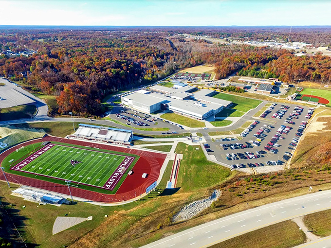 Fall paints Poplar Bluff's landscape in nature's most extravagant palette, with the high school campus nestled among trees that would make Vermont jealous.